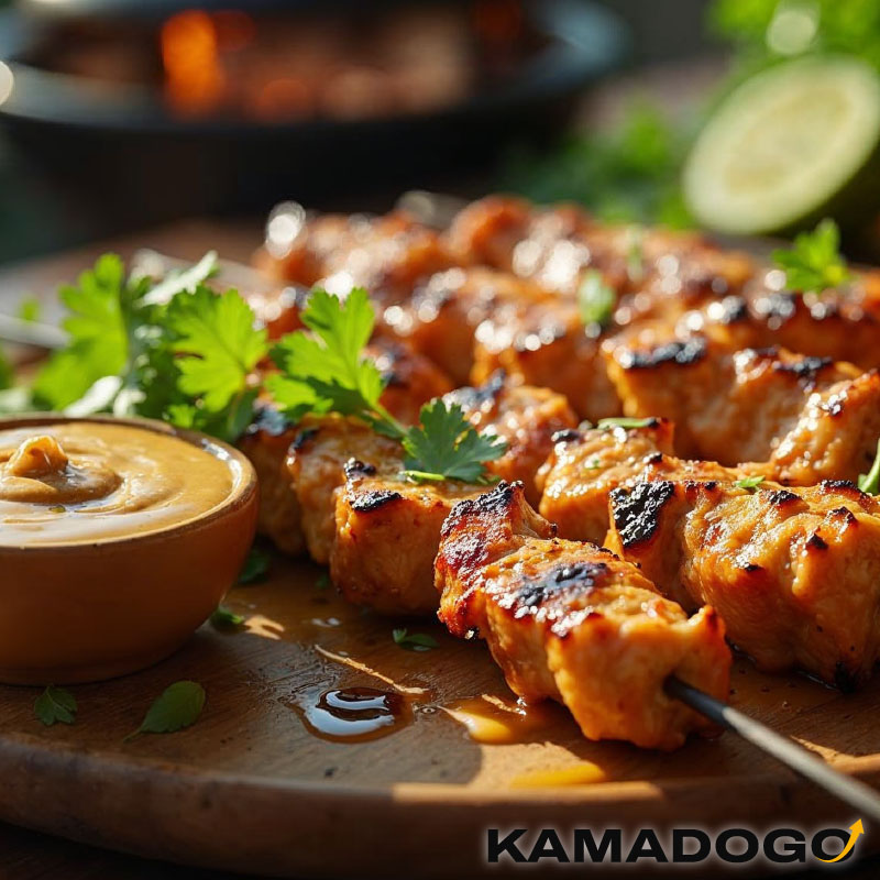 Saté Ajam – Indische Kipsaté Suikervrij van de Kamado - KamadoGo
